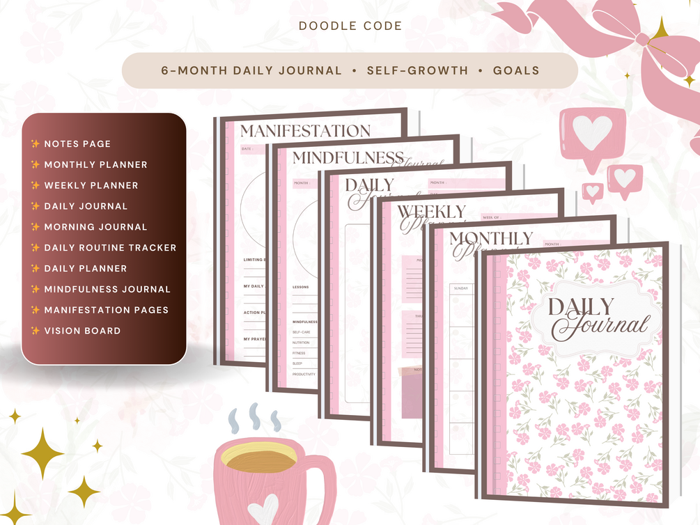 Digital 6-Month Daily Journal