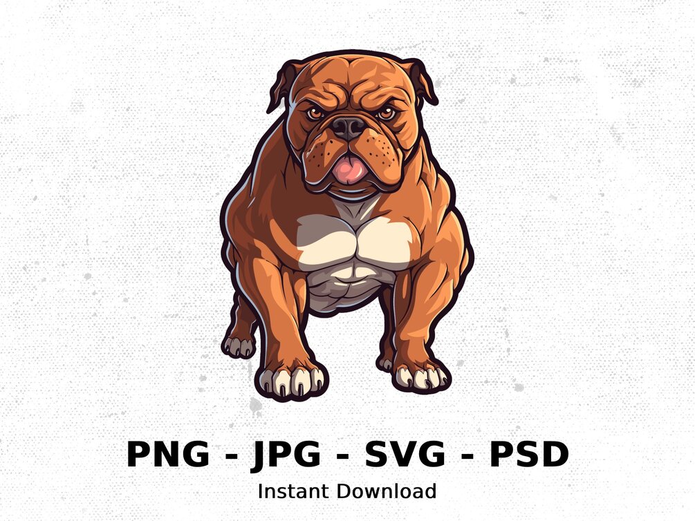 🤖 Midjourney Big Bulldog AI Graphic PNG, JPG, SVG, & PSD