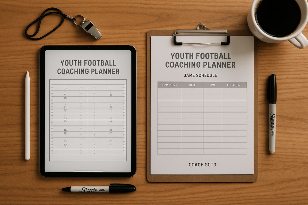Youth Football Coaching Planner for Coaches (Printable + iPad Use)