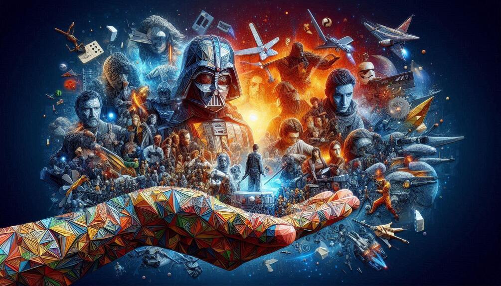Epic Fan-Art Movie Collage: Iconic Characters and Memorable Scenes”