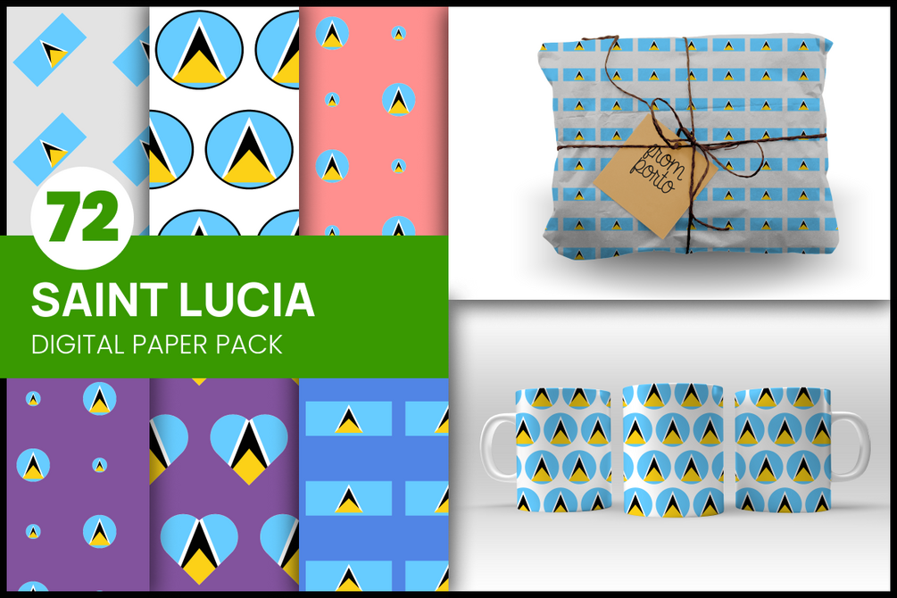 Saint Lucia Seamless Patterns