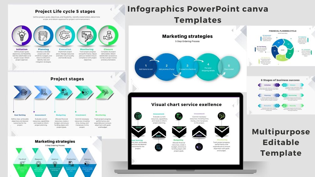PowerPoint Template Bundle Fully Editable Templates | Infographics ...