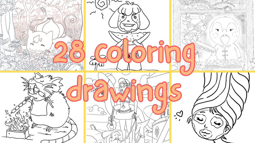 28 Coloring drawings printable