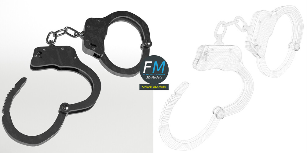 3D MODEL - Openable handcuffs
