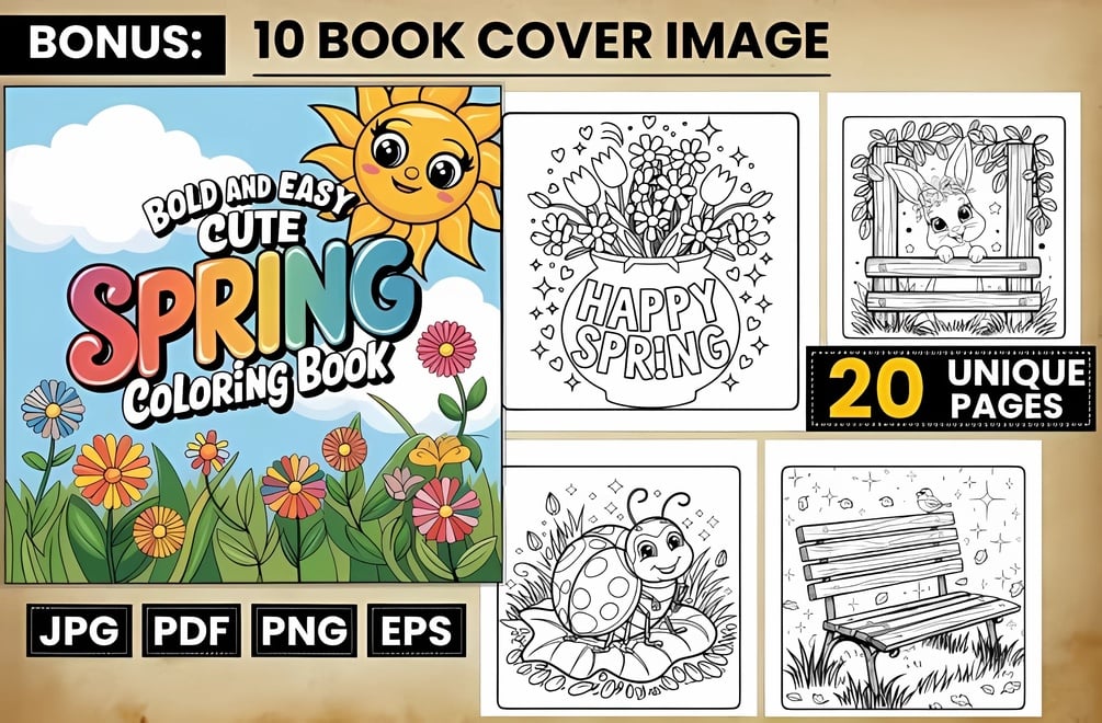 Cute Spring Coloring Pages