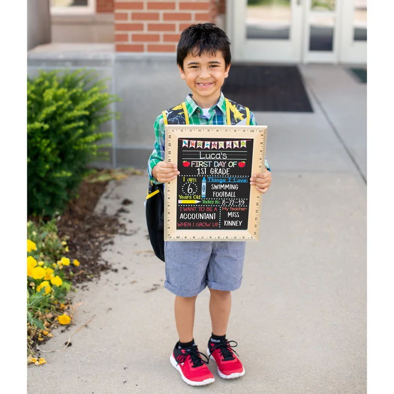First Day of School Sign, First Day of Kindergarten Sign, 1st Day of ...