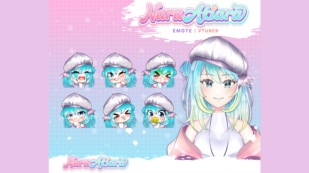 Twitch Emotes Blue Hair Girl