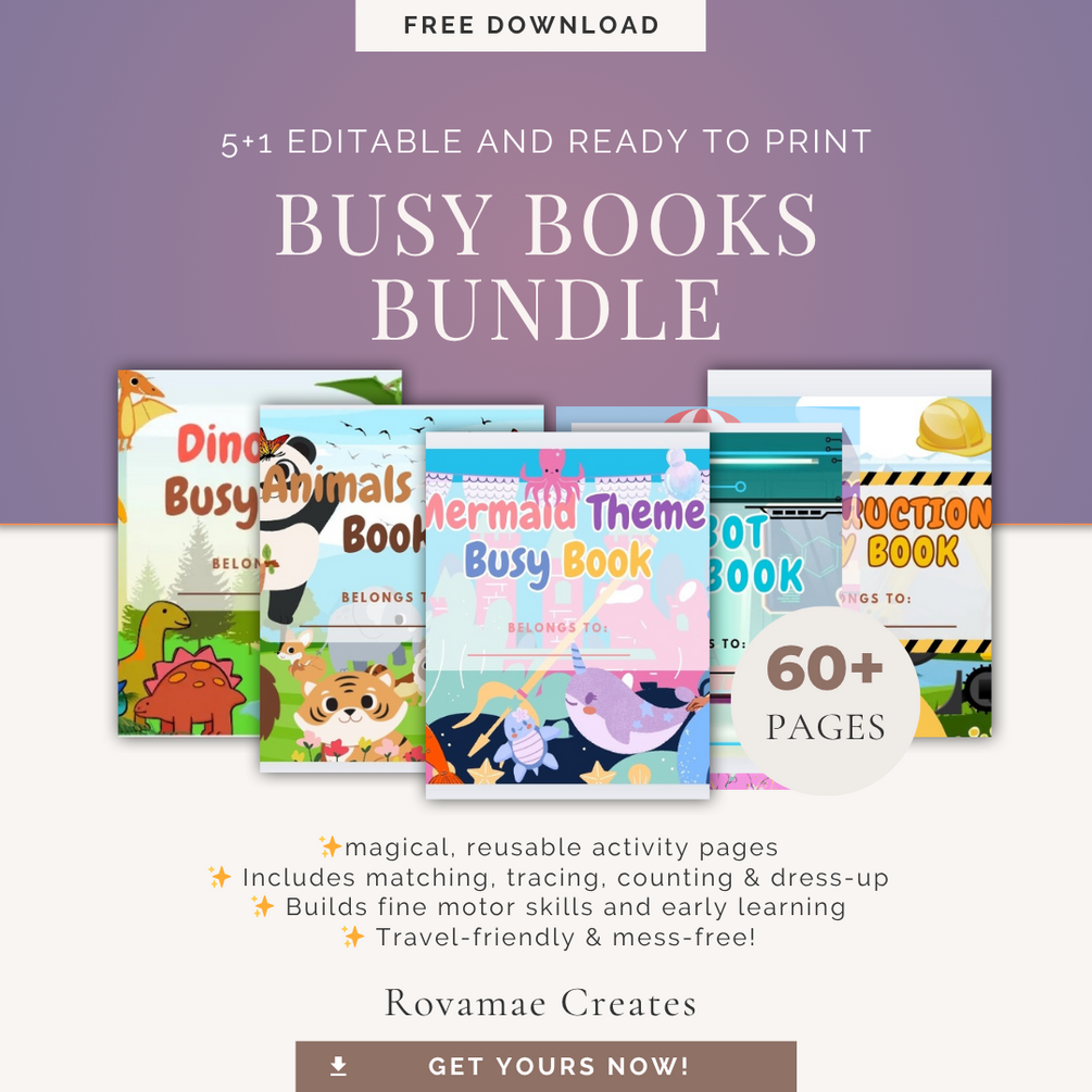 EDITABLE, DOWNLOADABLE AND READY TO PRINT5+1 EDU-PLAY BUSY BOOKS ...