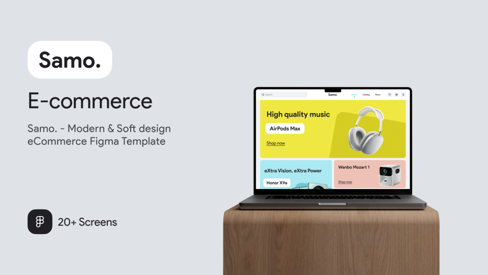 Samo. - Modern & Soft design eCommerce Figma Template