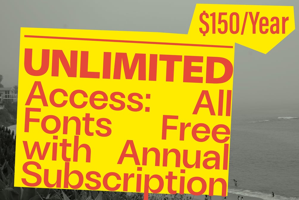 Unlimited Access: All Fonts Free with Annual Subscription