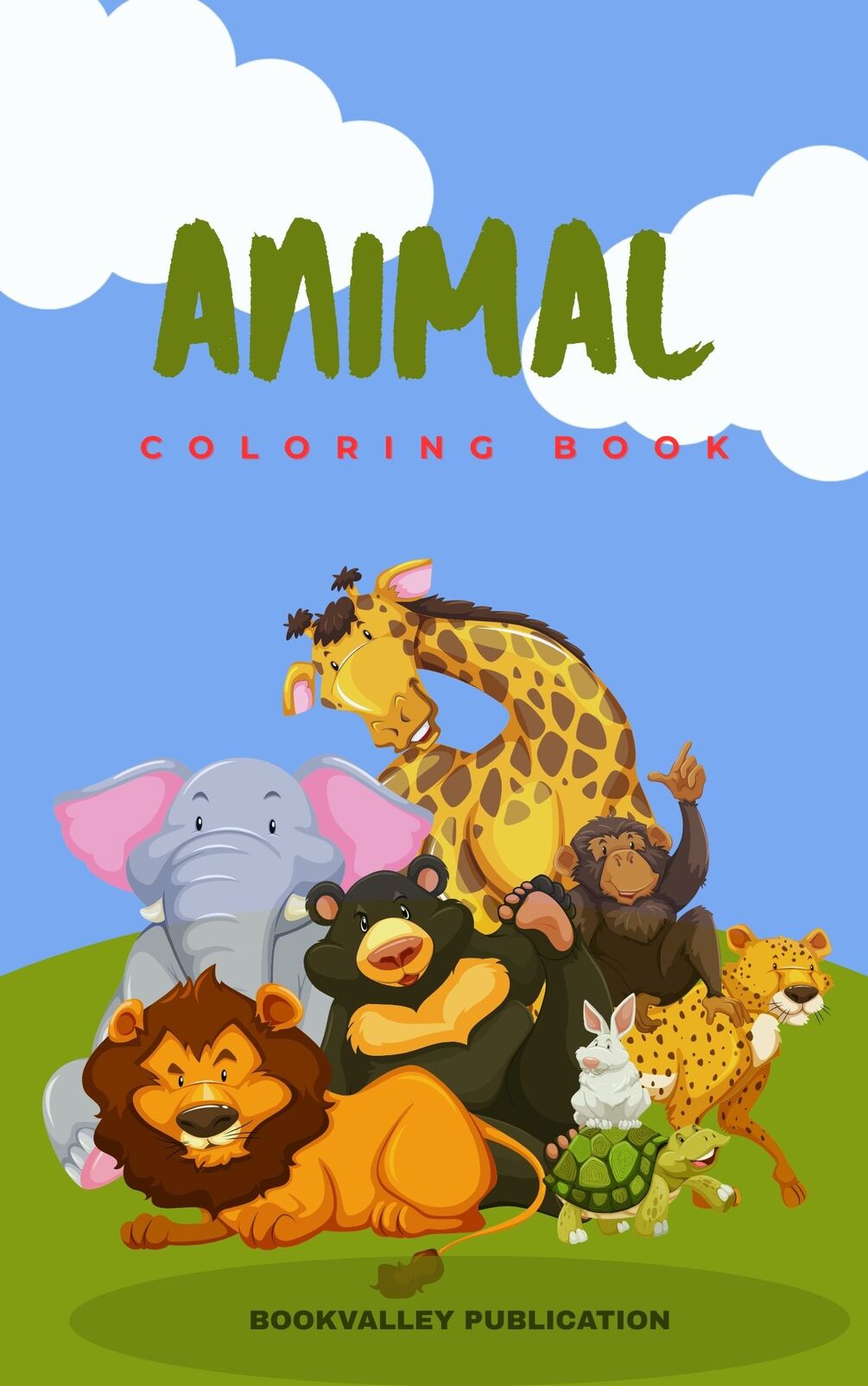 Animal Coloring Book for Kids - Ages 3-6