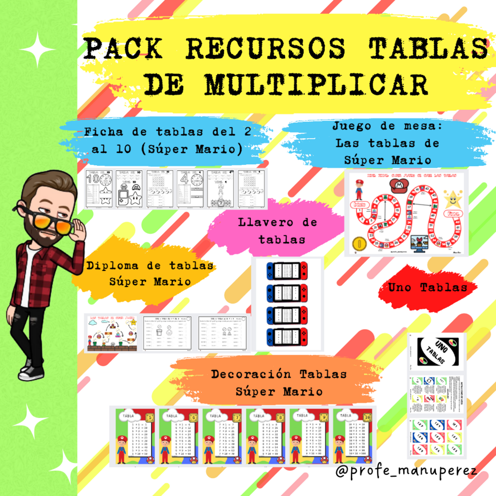 Pack tablas de multiplicar