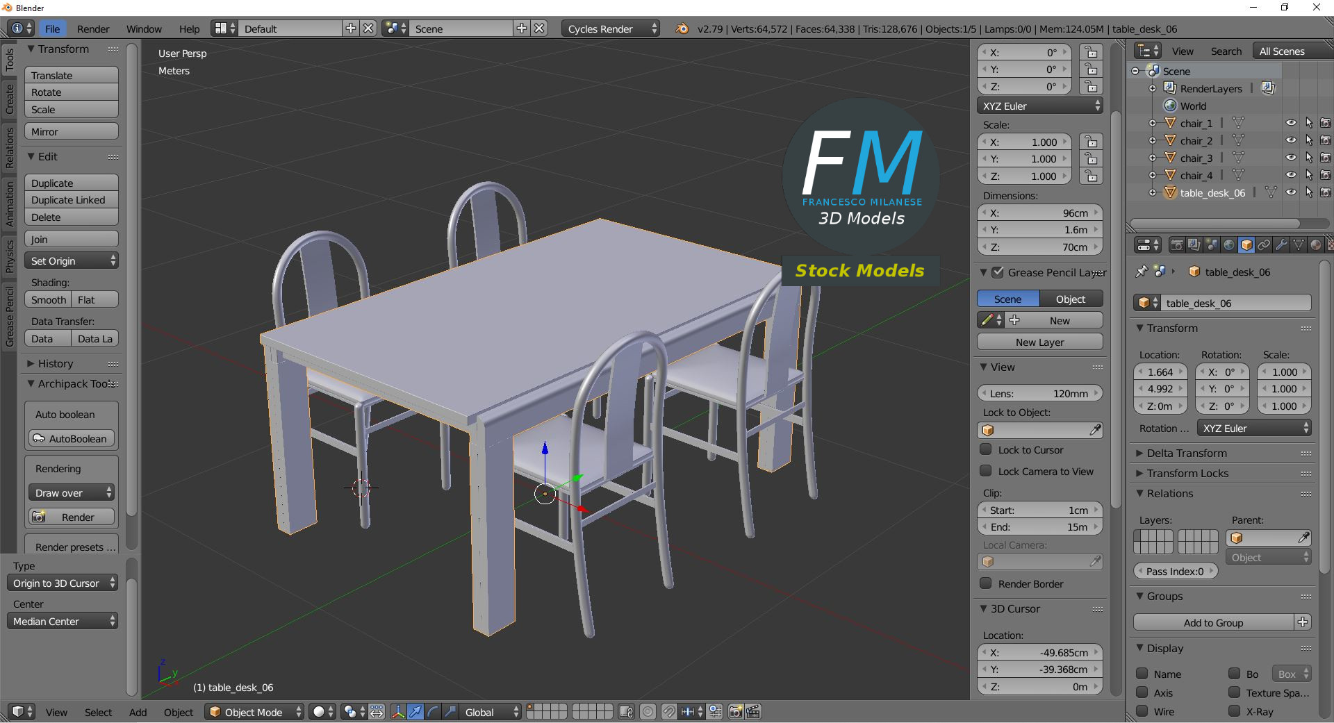3D MODEL - Table desk 6