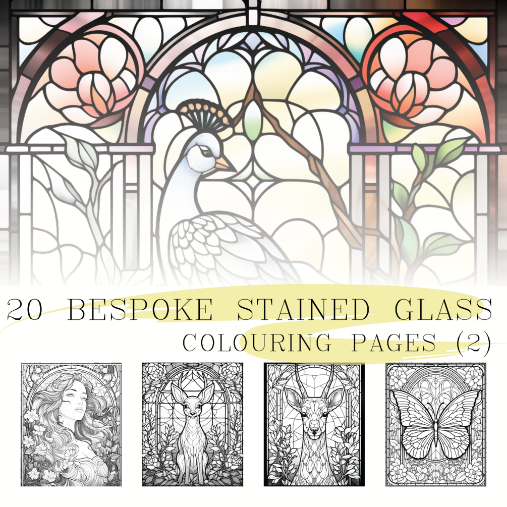 20 Stained Glass Windows Downloadable Coloring Pages 2