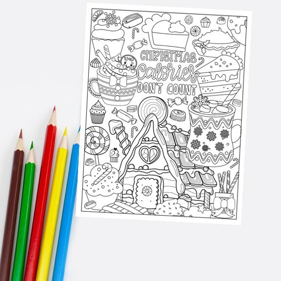 Christmas Treats Coloring Page