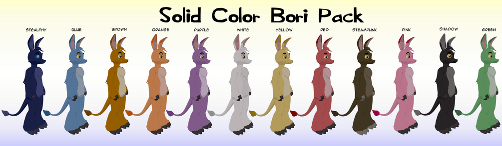 Anthro Bori Texture Packs (No Model Included)