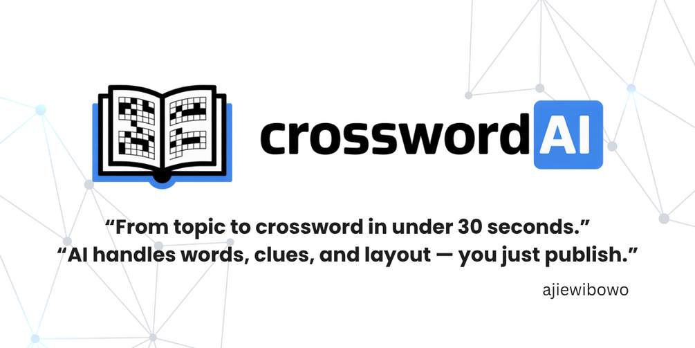 CrosswordAI Starter - AI Crossword Puzzle Generator (One-Time License)
