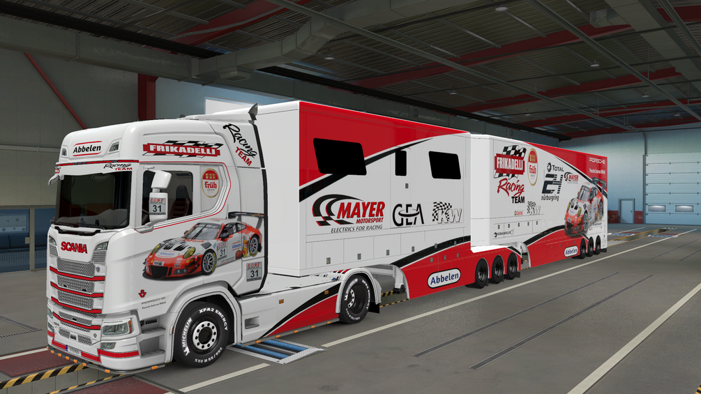 Racing Trailer Frikadelli Racing & Sabine Schmitz