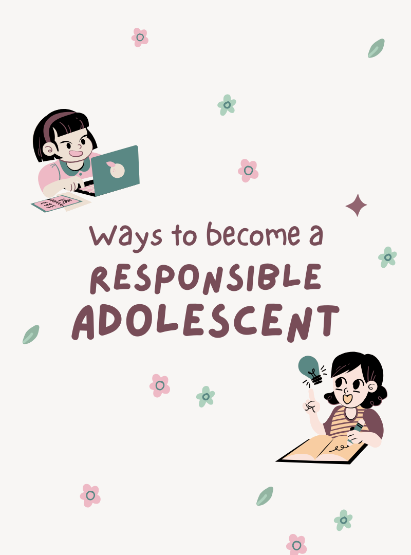 Green and Pink Pastel Cute Ways to Become a Responsible Adolescent ...