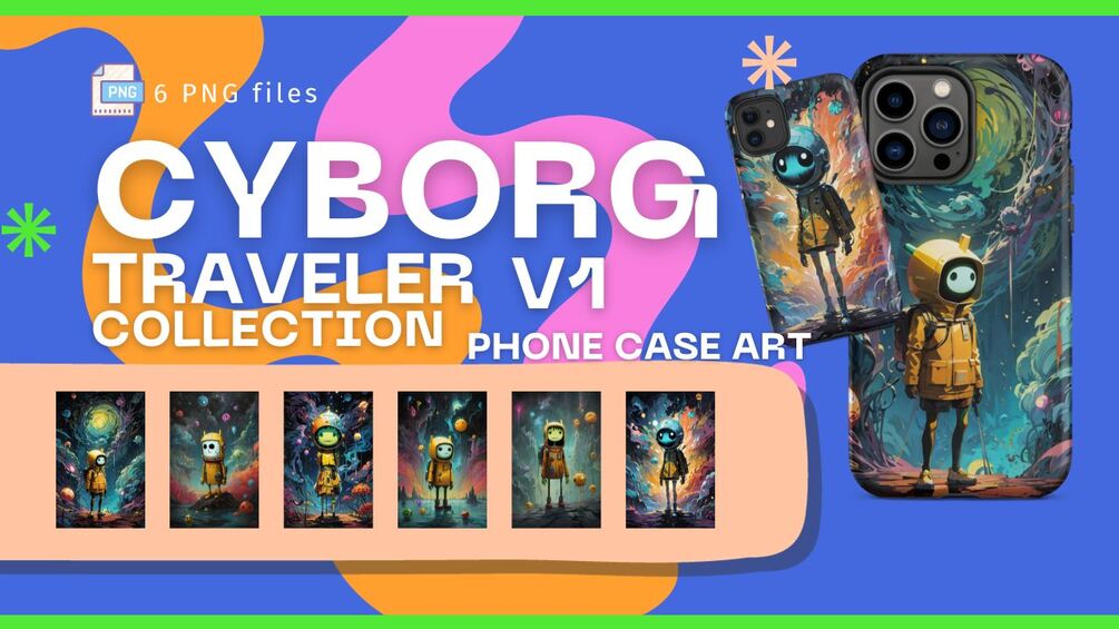 Cyborg Traveler V1 Collection. Digital download sublimation Phone case ...
