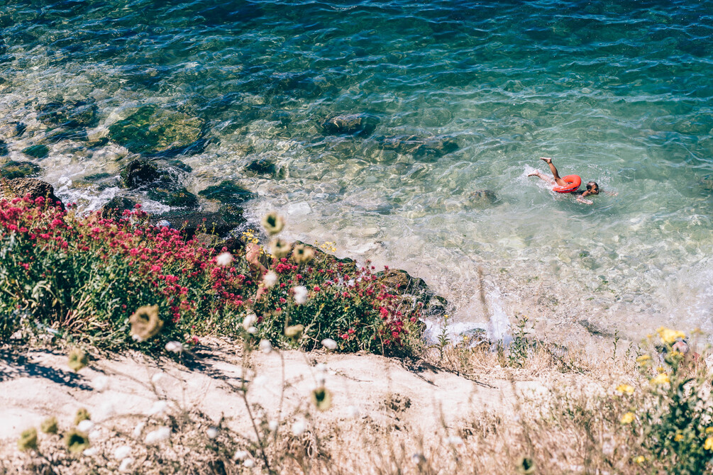 Kid Swimming near the Shore in Sevastopol (5863 x 3909px)