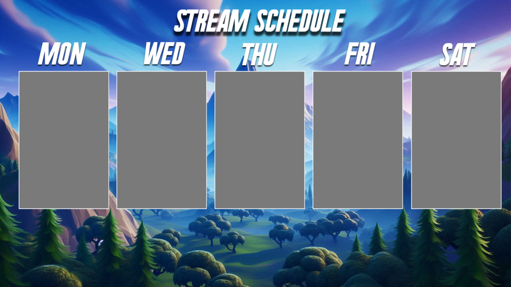 Stream Schedule Template