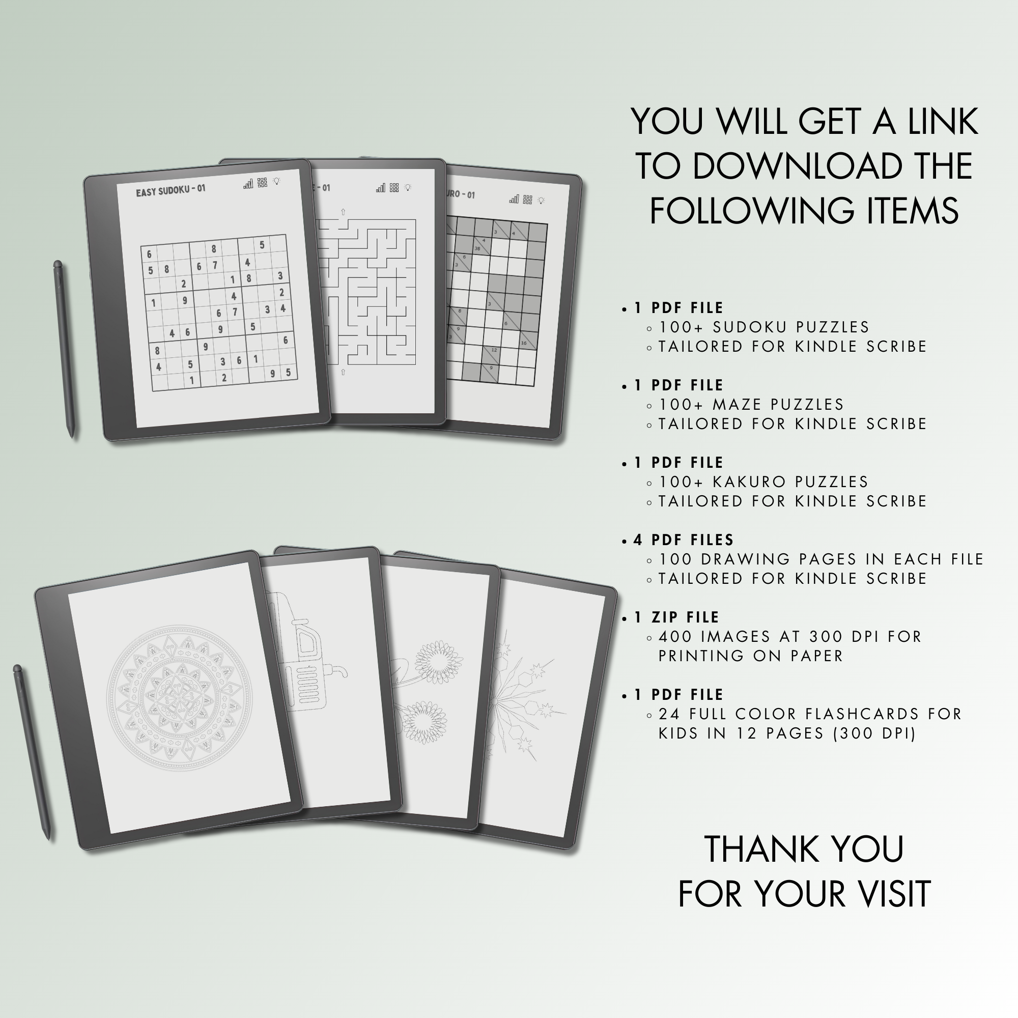 Kindle Scribe Starter Puzzle Bundle - Featuring The Classic Sudoku ...