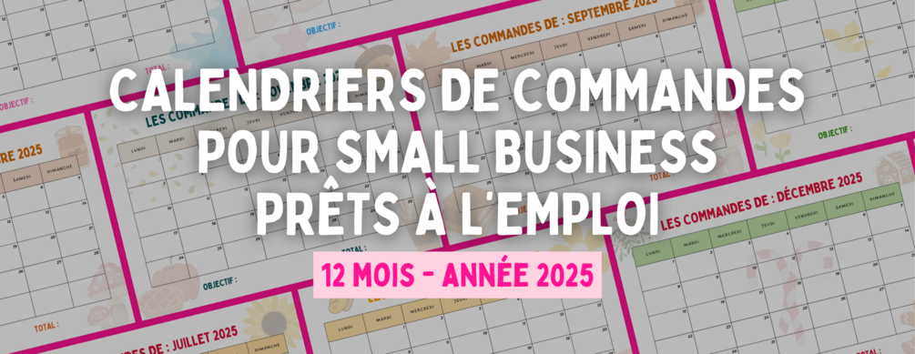 Calendriers de Commandes - Templates 12 mois 2025