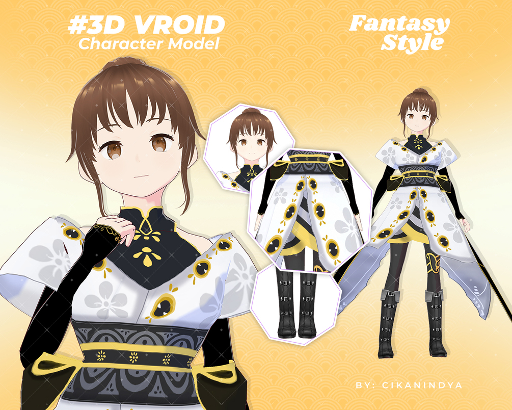 3D Vroid Character Valvet Sunny Anime Girl Perfect for Vtubing - Vtuber ...