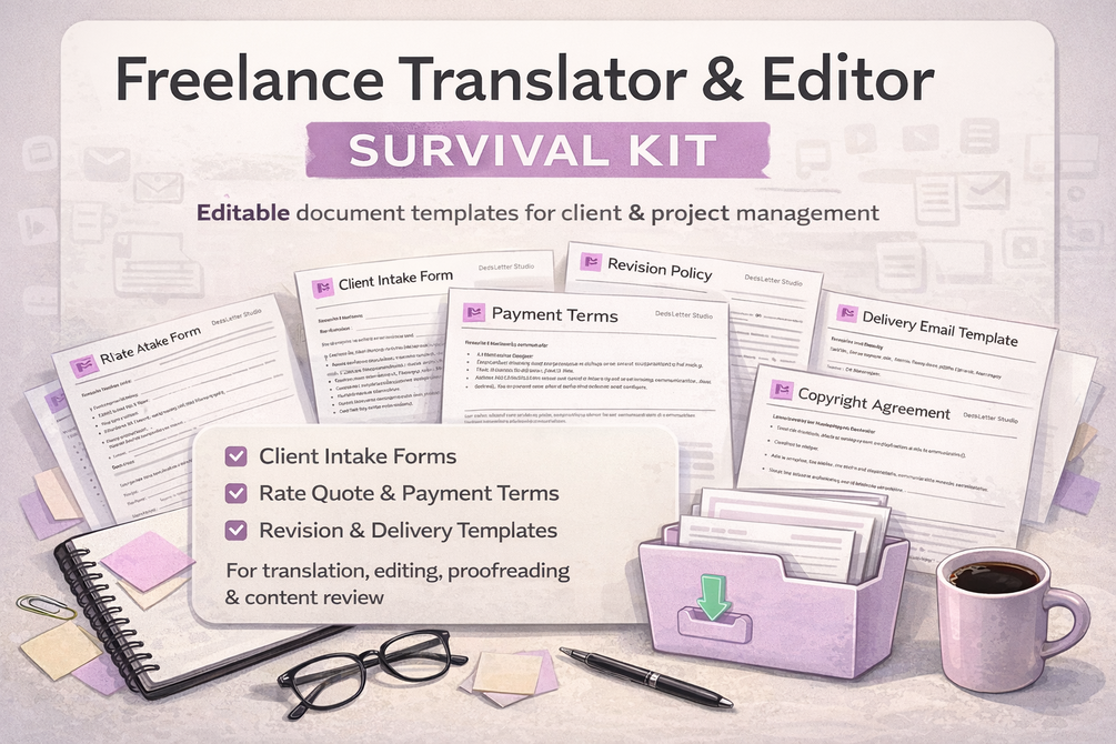 Freelance Translation & Editing Templates - Client Documents for ...