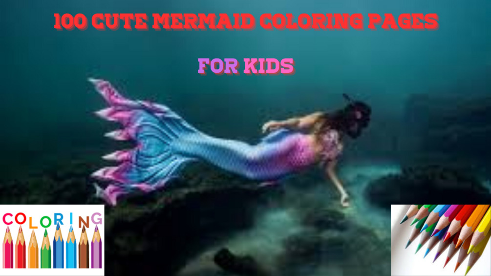 100 cute mermaid coloring pages for kids