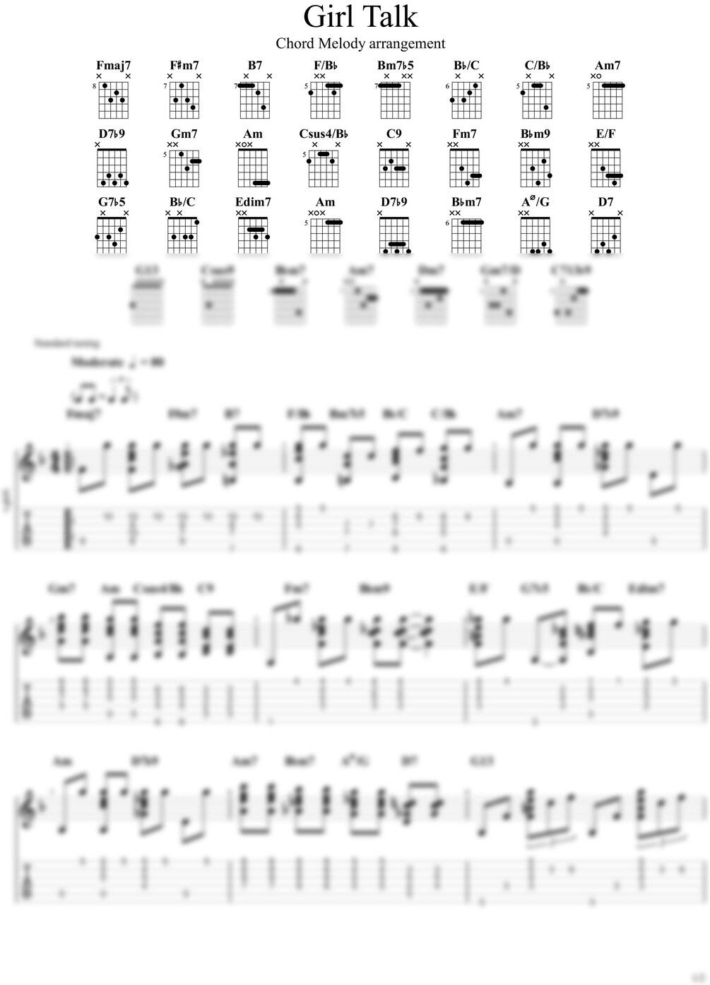 Girl Talk - Chord Melody arrangement