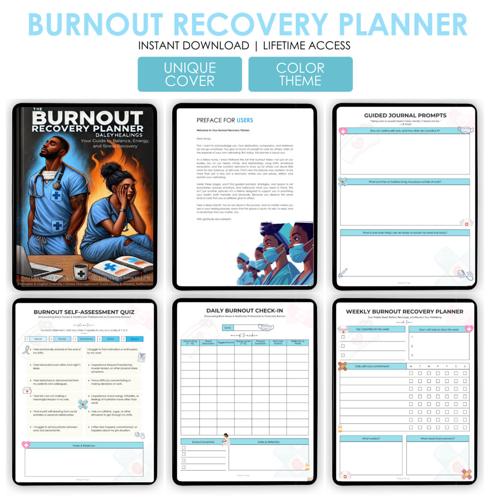 Burnout Recovery Planner – Digital Self-Care & Stress Management ...