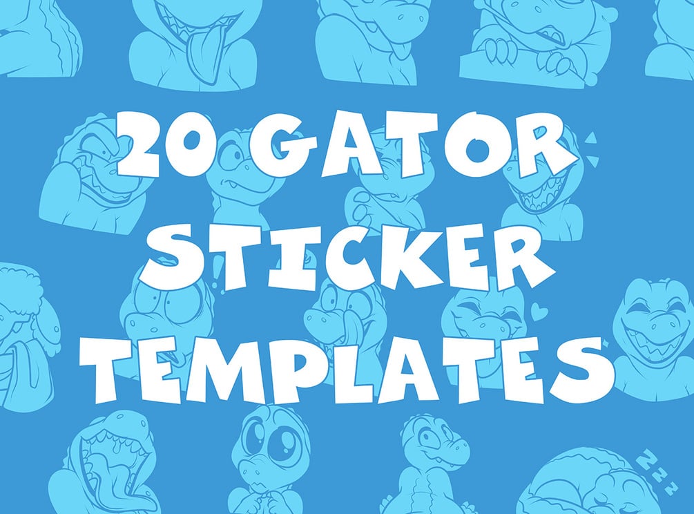 20 Gator Sticker Edits (Templates)