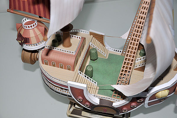 thousand sunny,3D Papercraft ( Template + Instruction )