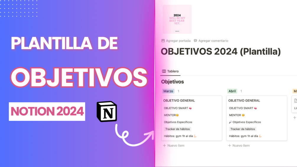 Plantilla de Objetivos en Notion 2024🧠