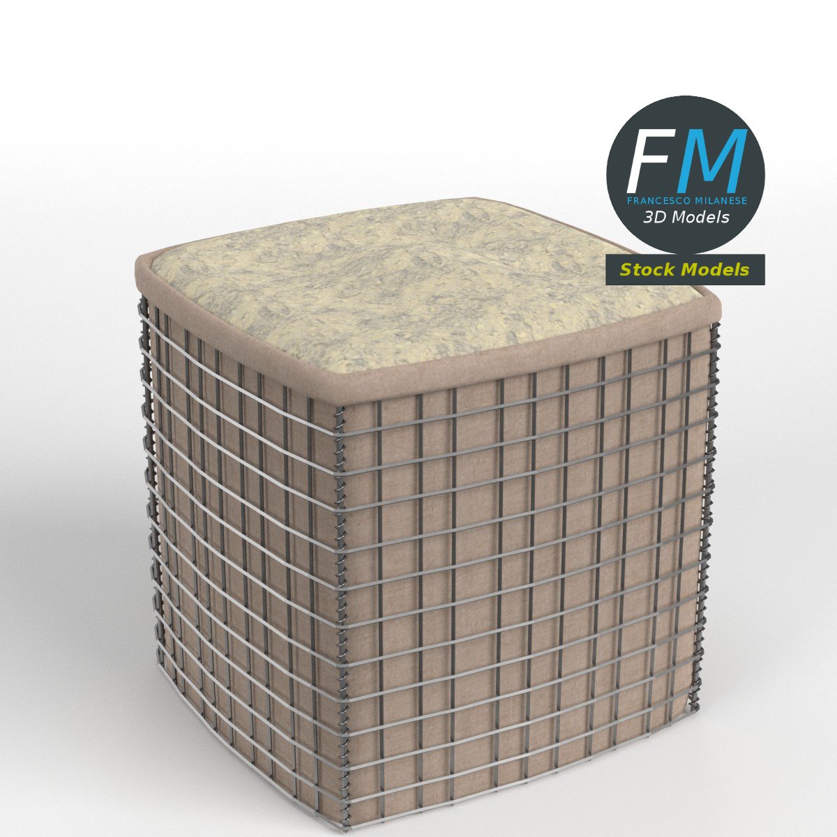 3D MODEL - Sand block concertainer barrier