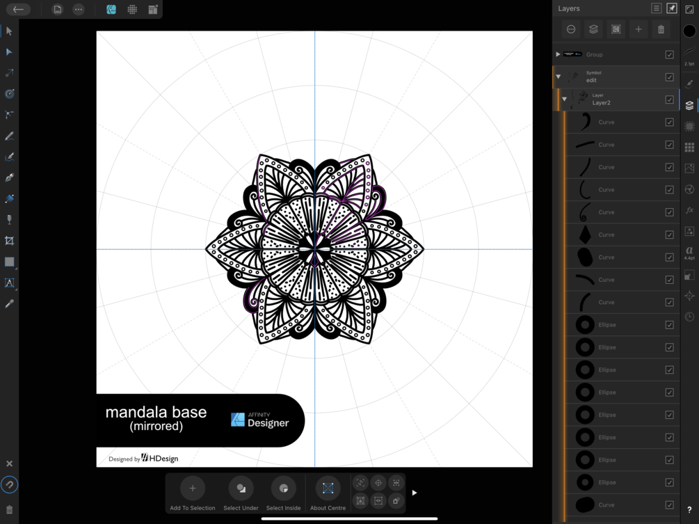 Affinity designer: mandala templates