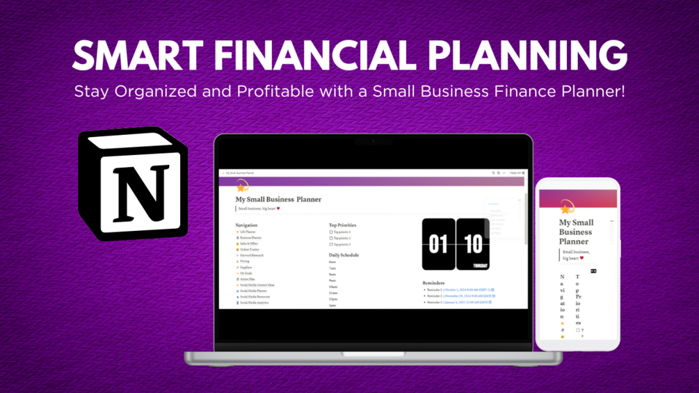 Stay Organized and Profitable with a Small Business Finance Planner!