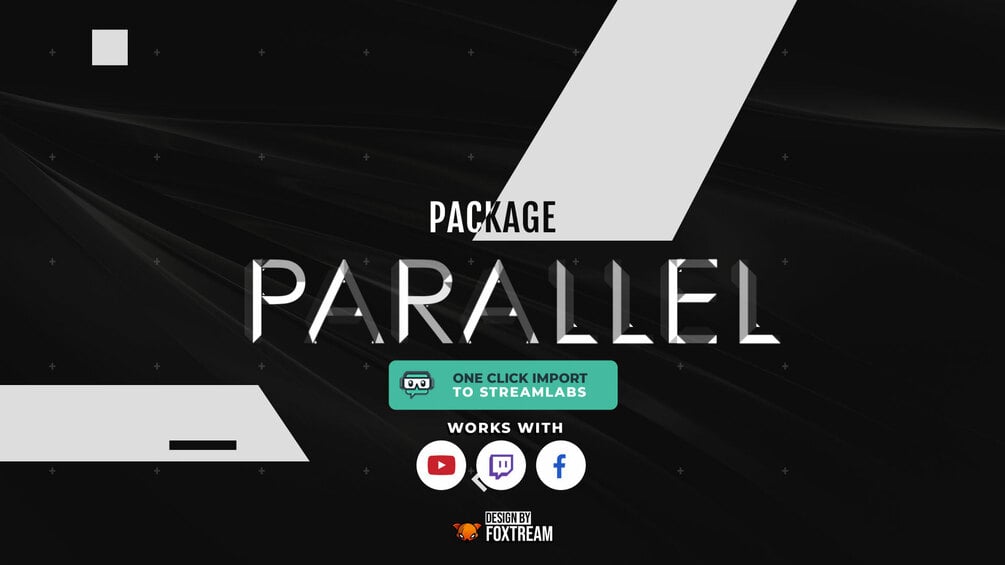 Parallel - Animated Twitch Stream Overlay Full Package [Streamlabs]