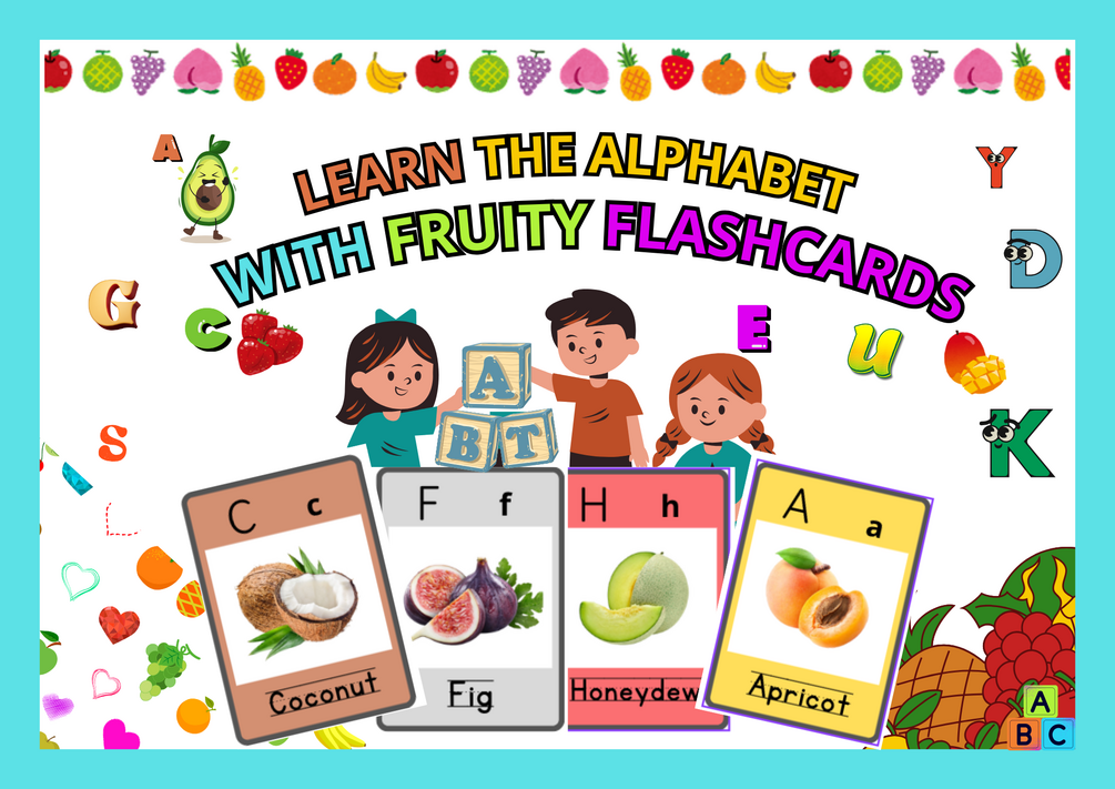 Learn the Alphabet with Fruity Flashcards