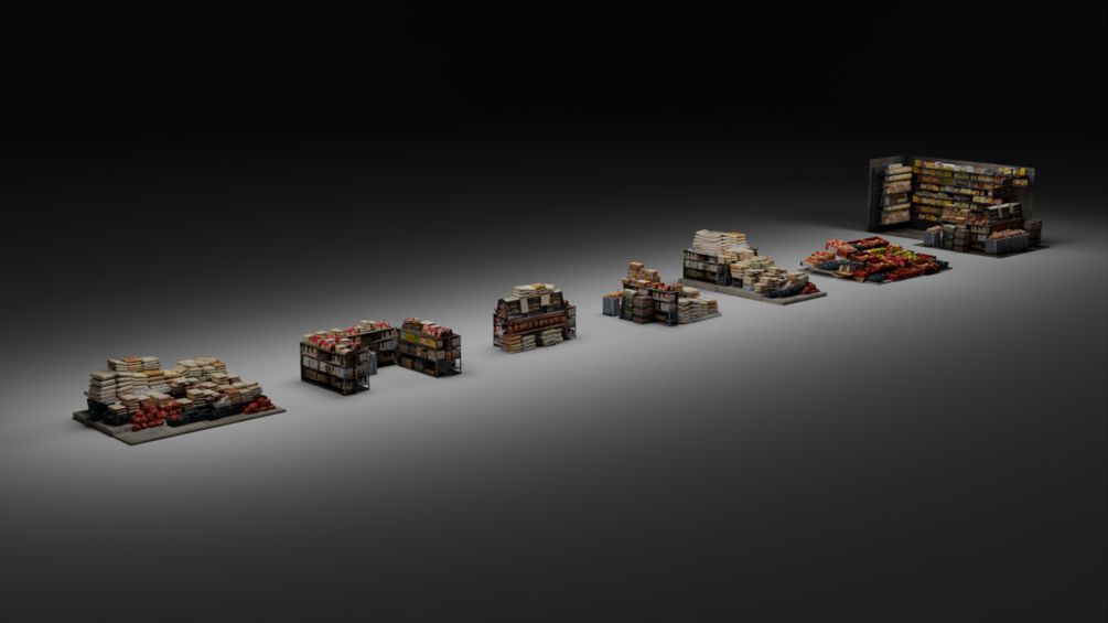 Asset: Modular market stands
