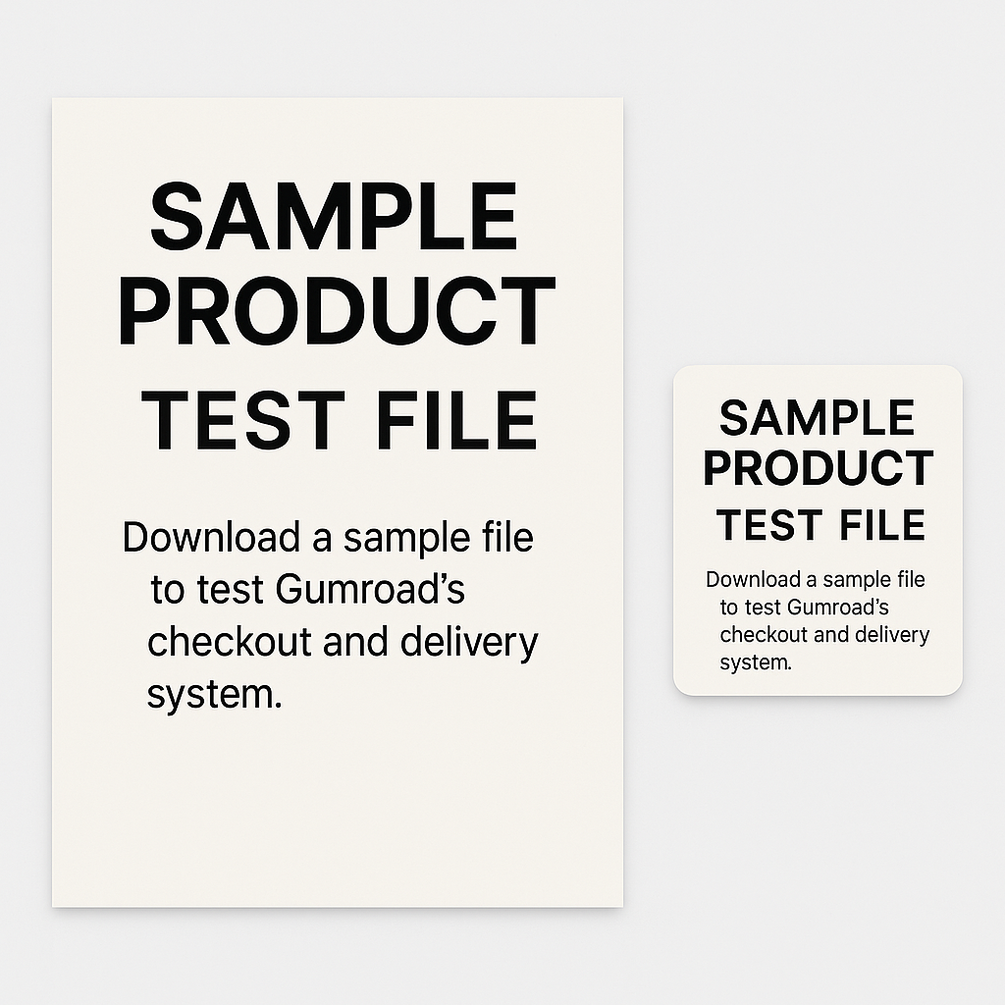 Sample Product - Test File