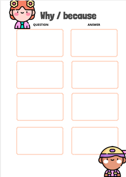 Creación de preguntas con WHY/respuesta con BECAUSE