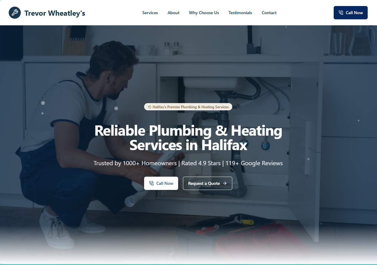 Plumbing Business Website Template – React + Tailwind + ShadCN UI
