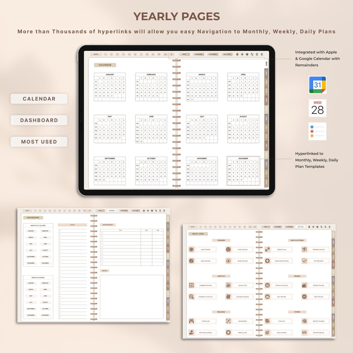 Digital planner, ipad planner, goodnotes planner, daily, weekly ...
