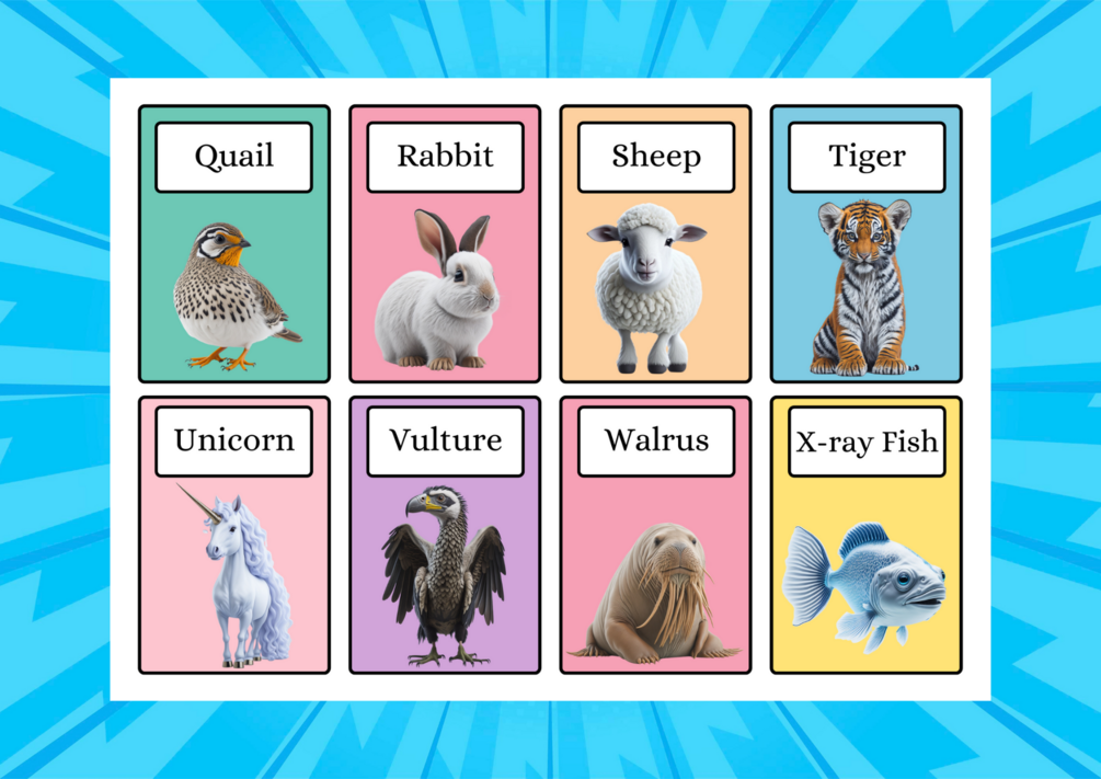 Alphabet Animal Flashcards for Kids