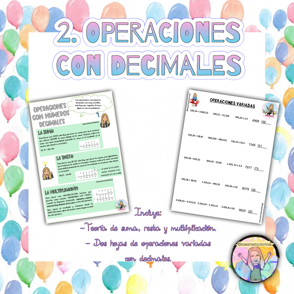 PACK NÚMEROS DECIMALES