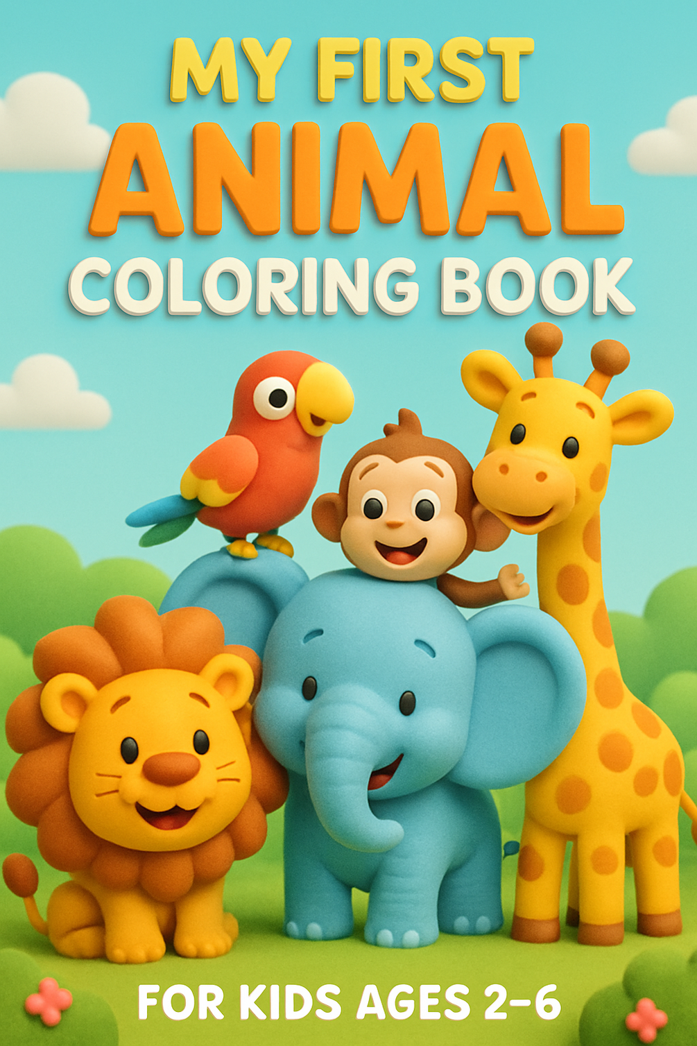 My First Animal Coloring Book : Cute and fun coloring pages for kids ...