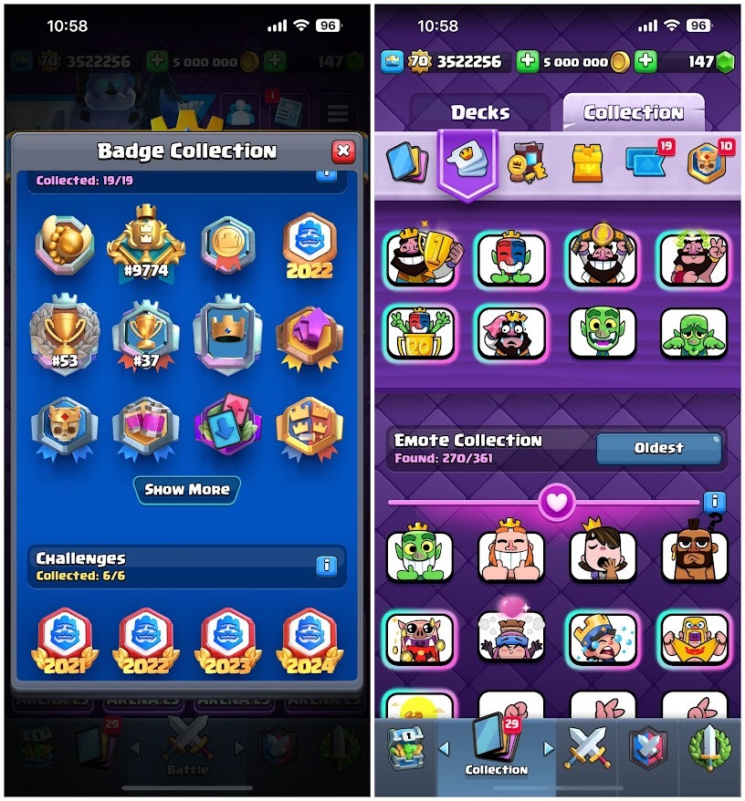 Clash Royale Account | Lv 70 | TOP #37 Ranked (Max) | TOP #52 GT (Max ...